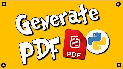 Create PDF with Python - Reportlab - YouTube