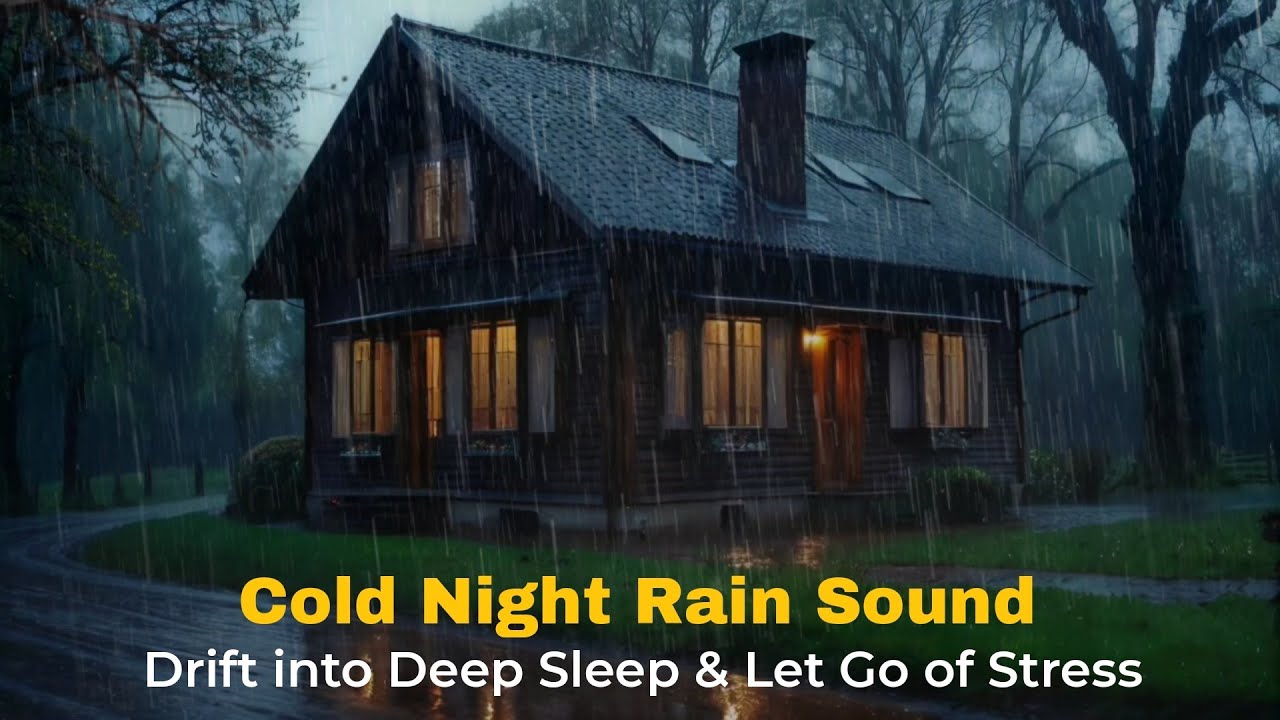 Heavy Rain & Cold Night Ambience for Deep Sleep & Stress Relief | Study ...