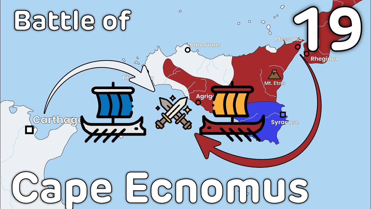 Battle of Cape Ecnomus - Largest Naval Battle in History #19 - YouTube