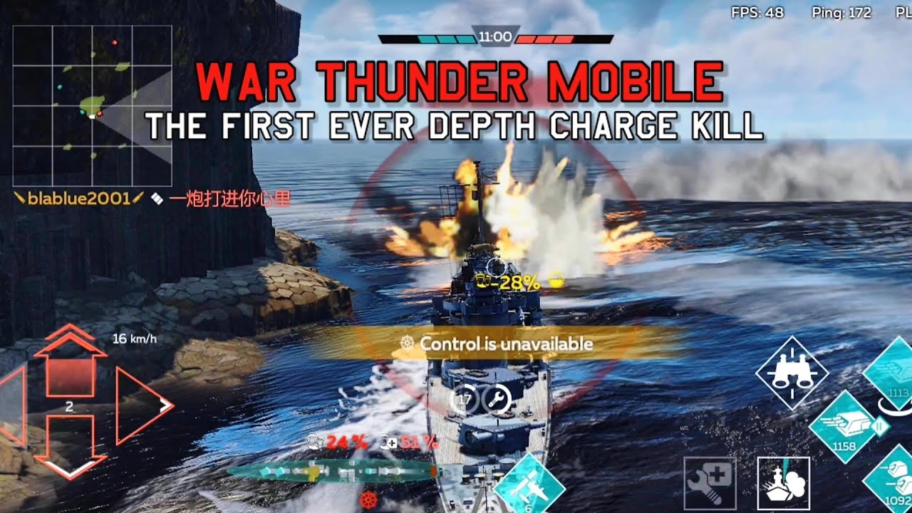 The first successful Depth Charge attack - War Thunder mobile - YouTube