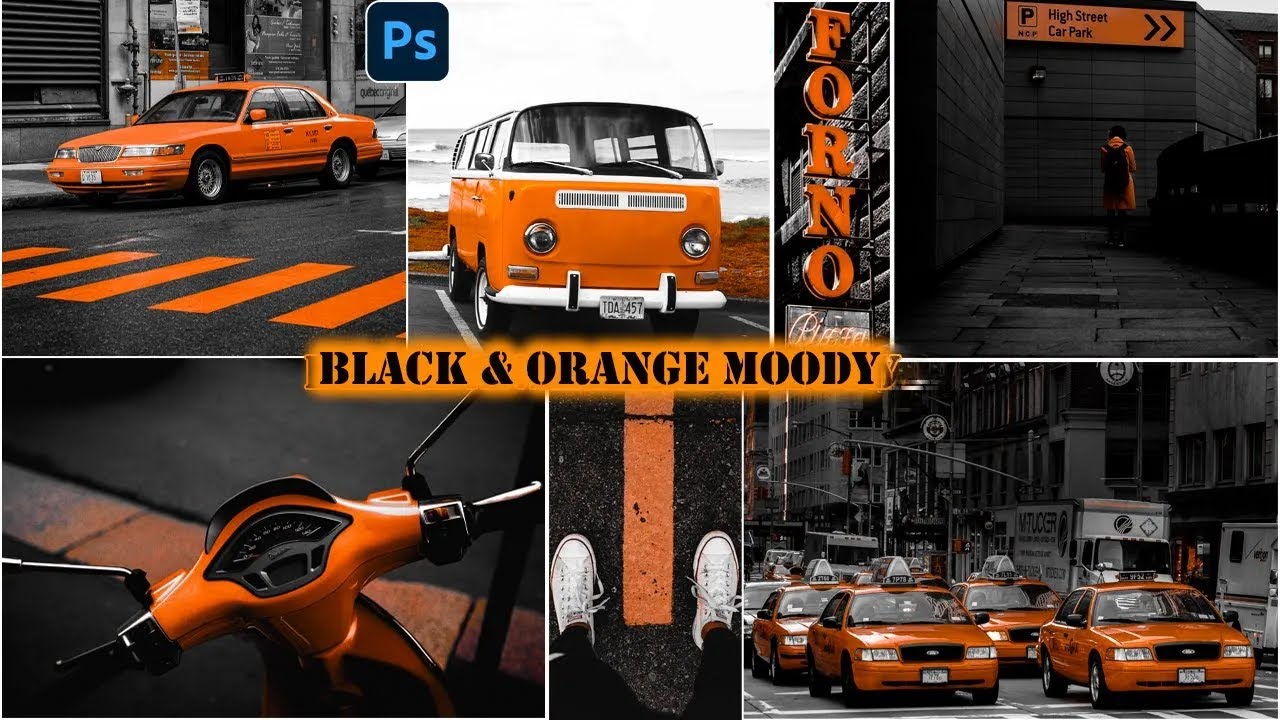 Present Black and Orange Moody in Photoshop | Photoshop Tutorial - YouTube
