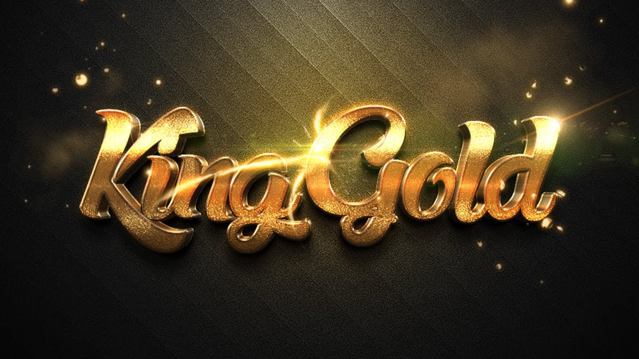 KING GOLD 3D Text Editable Photoshop | FREE PSD Style 63 - YouTube