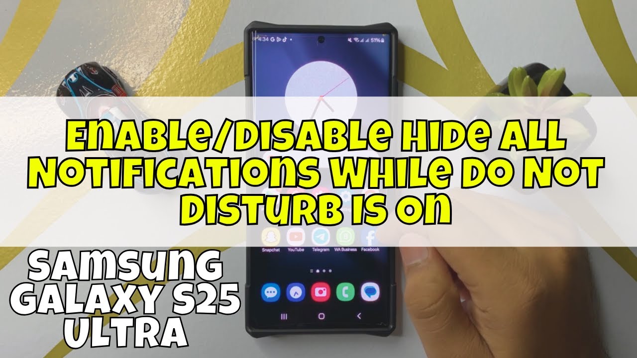 How to Enable/Disable Hide All Notifications While Do Not Disturb Is On Samsung Galaxy S25 Ultra ...