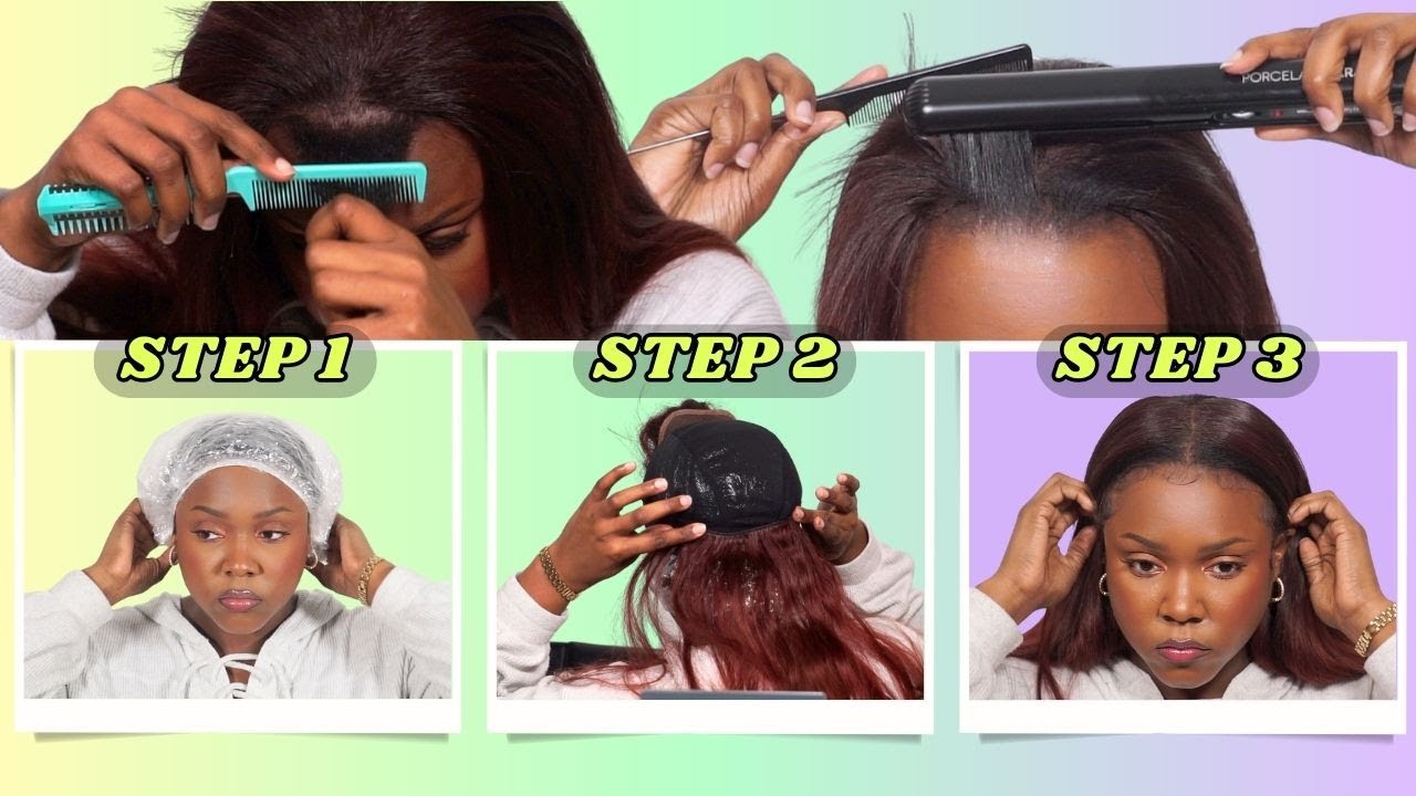 DIY QUICK WEAVE WIG + How to install a closure wig behind the hairline ...