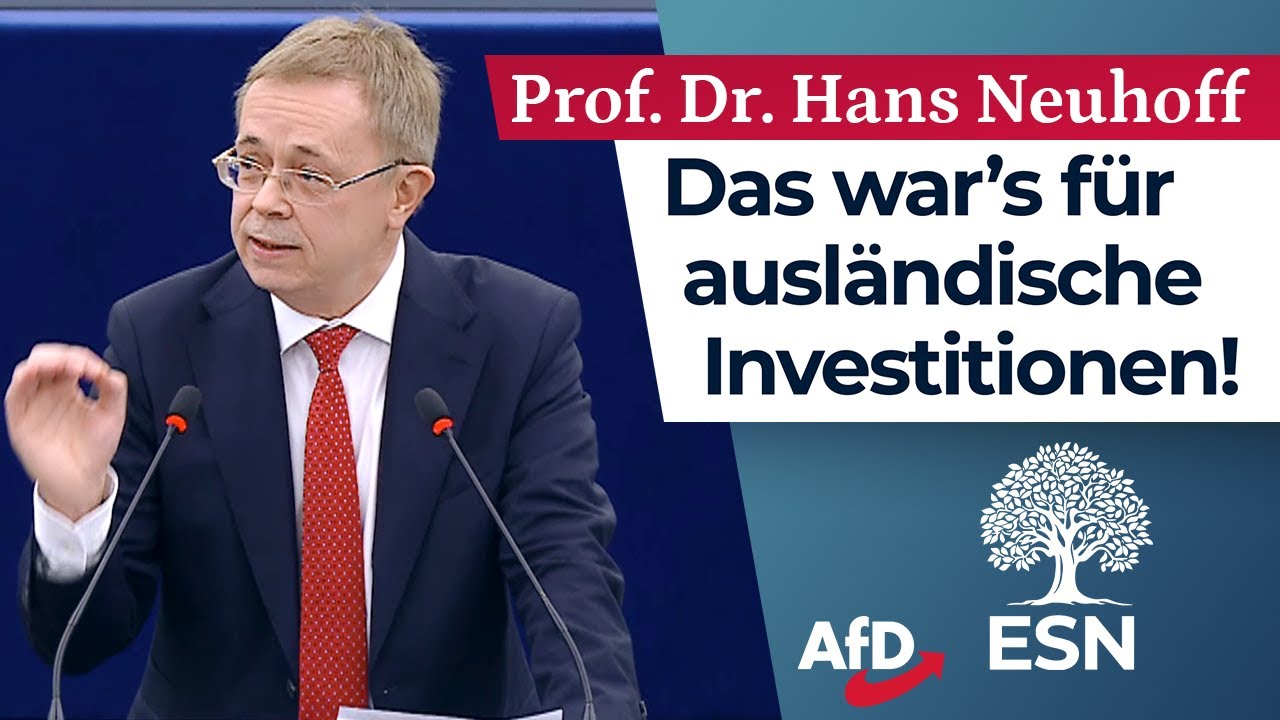 Das war’s für ausländische Investitionen! - Prof. Dr. Hans Neuhoff (AfD ...