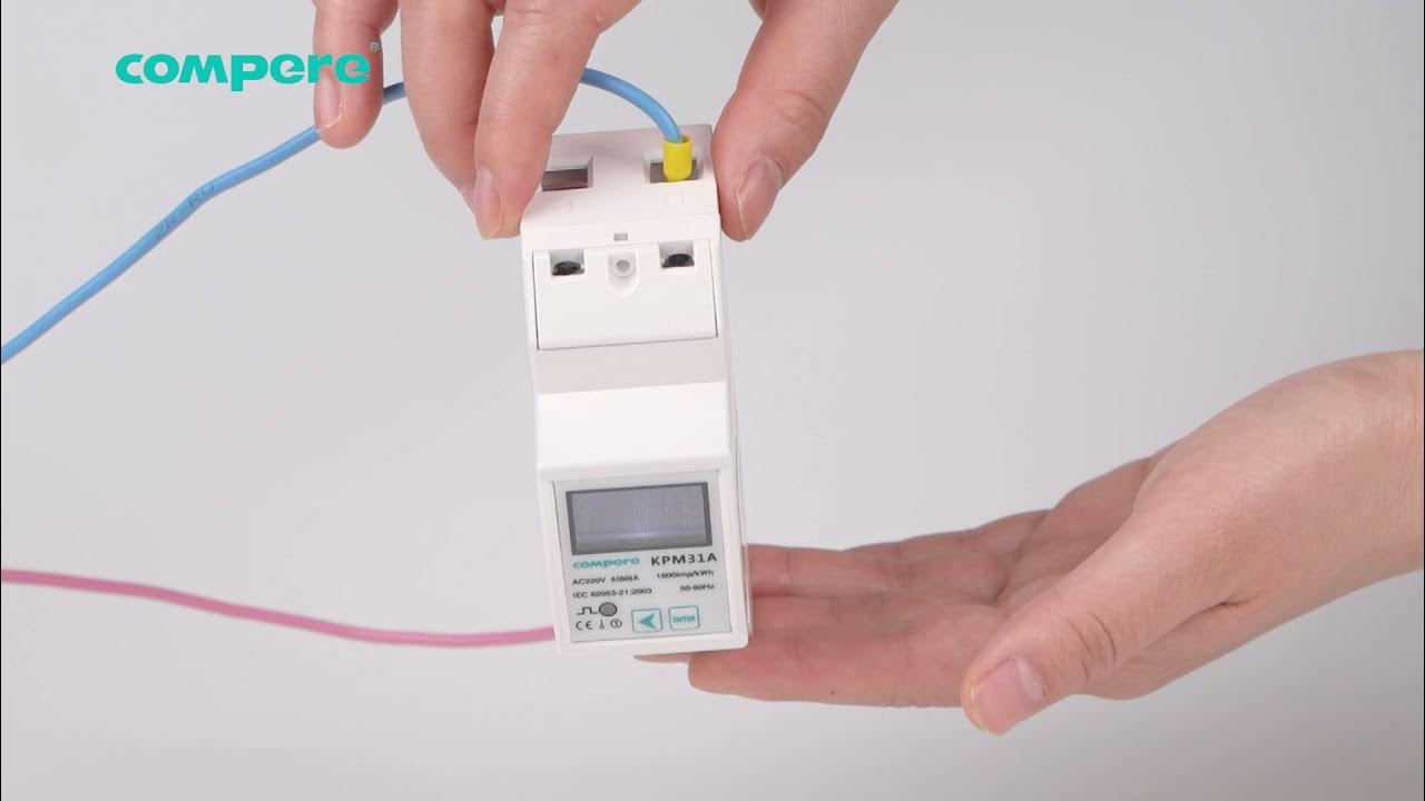 KPM31A WIFI mini DIN rail electric prepaid kwh meter - YouTube