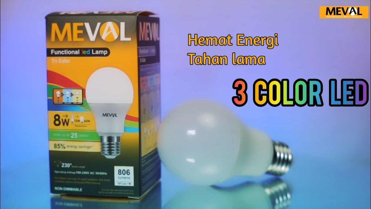 Meval functional led tri color#MEVAL#LampuLED#ahlinyaLED#Mevallighting ...