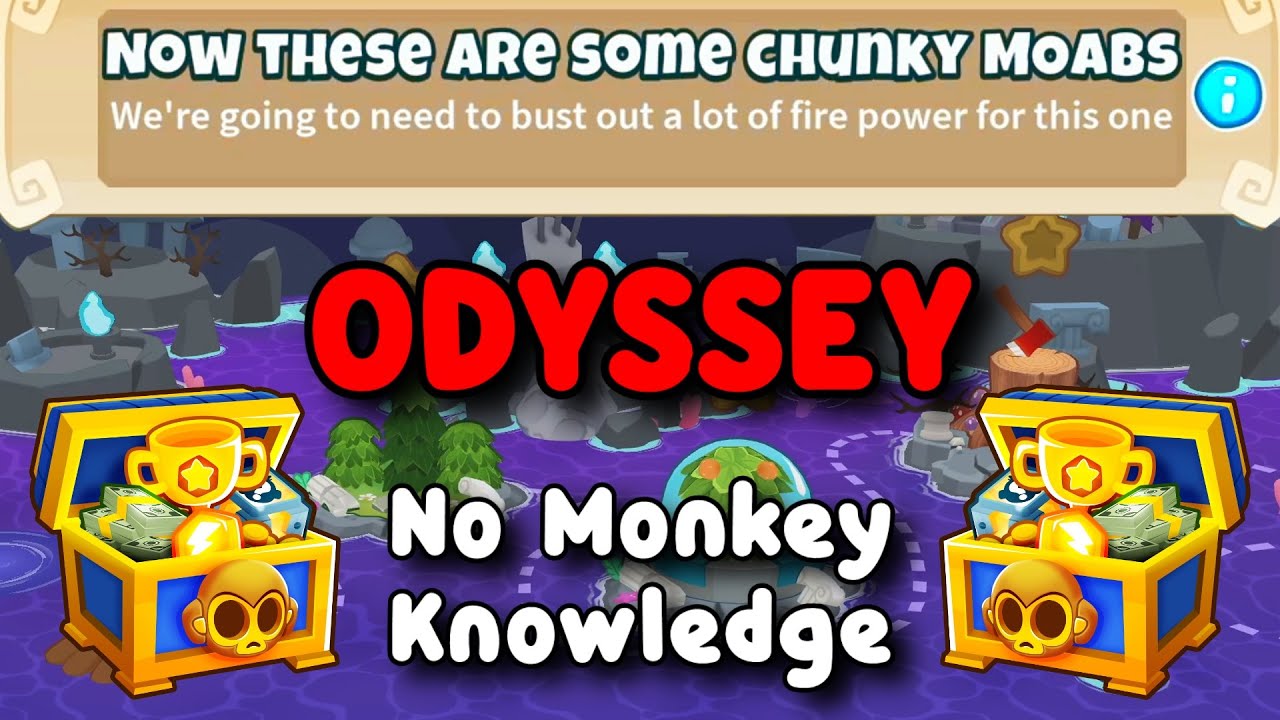 BTD6 Odyssey Hard Mode Tutorial | No Monkey Knowledge Guide | Now These Are Some Chunky Moabs ...