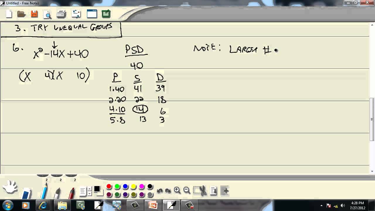College Algebra - Factoring Review - YouTube