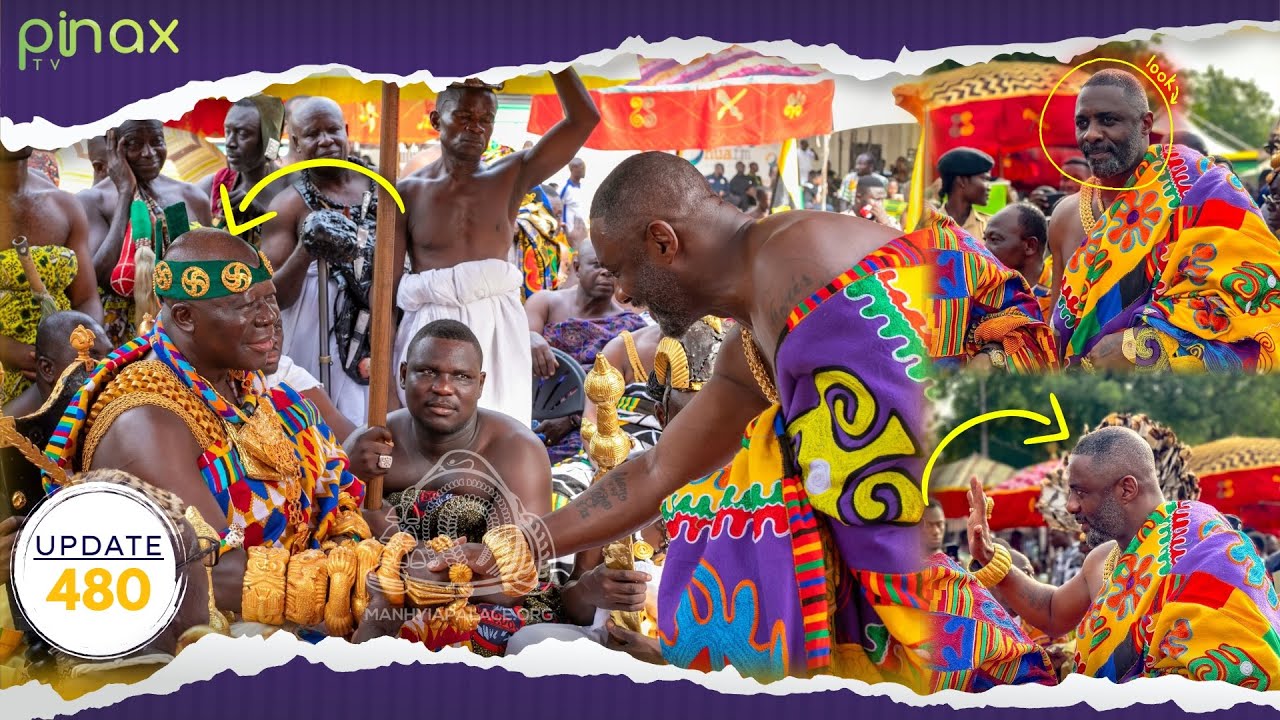 Otumfour in Tears as his Lost Son of 30 Years Idris Elba Arrives from ...