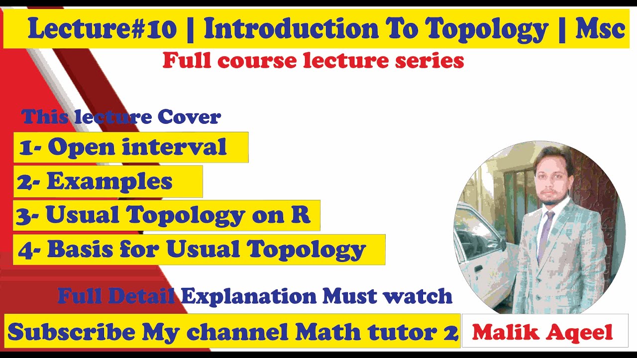 Topology | Introduction to topology lecture#10 | Usual topology on R open interval , closed sets ...