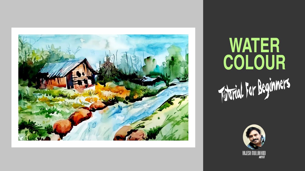 WATER COLOR TUTORIAL FOR BEGINNERS - YouTube