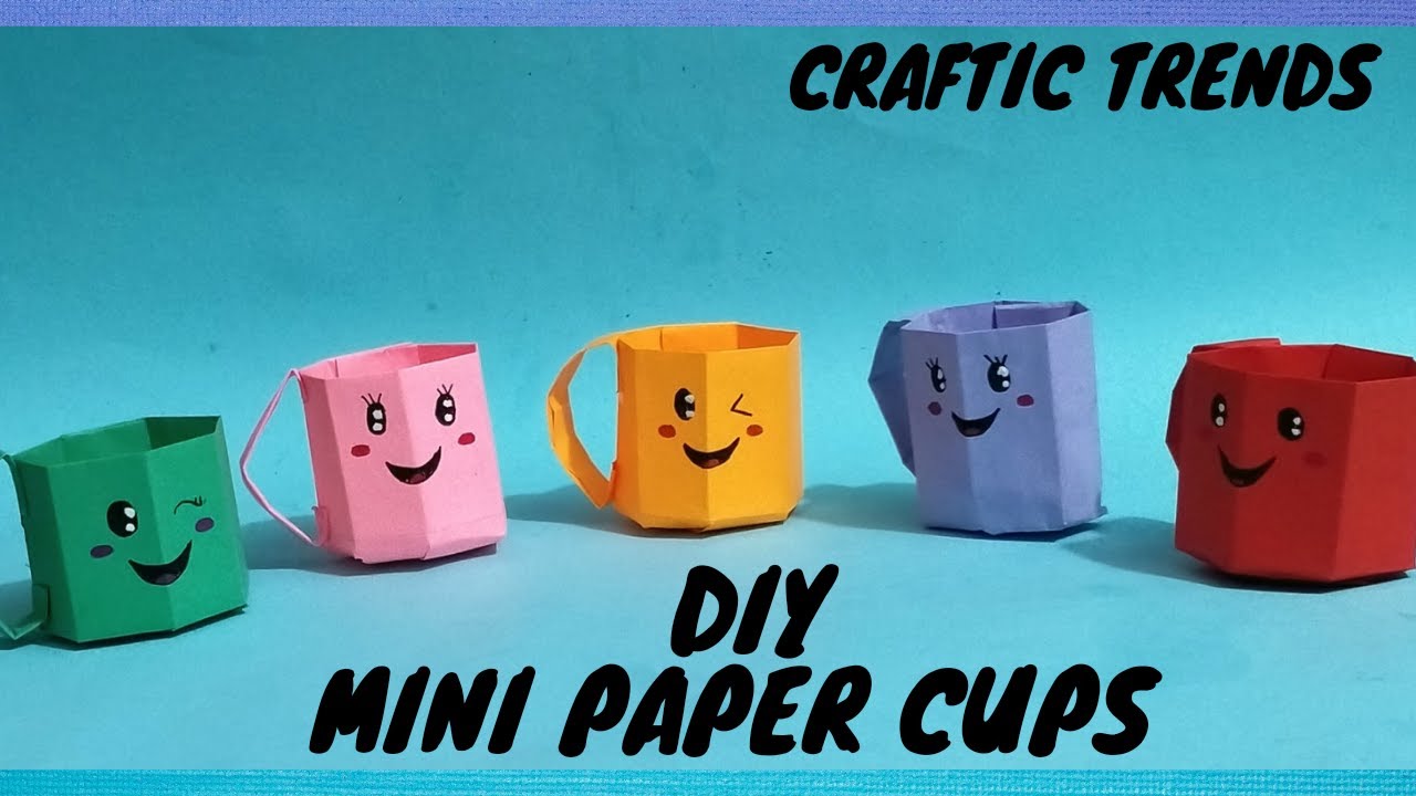 Diy mini paper cup /Easy origami paper cup. - YouTube