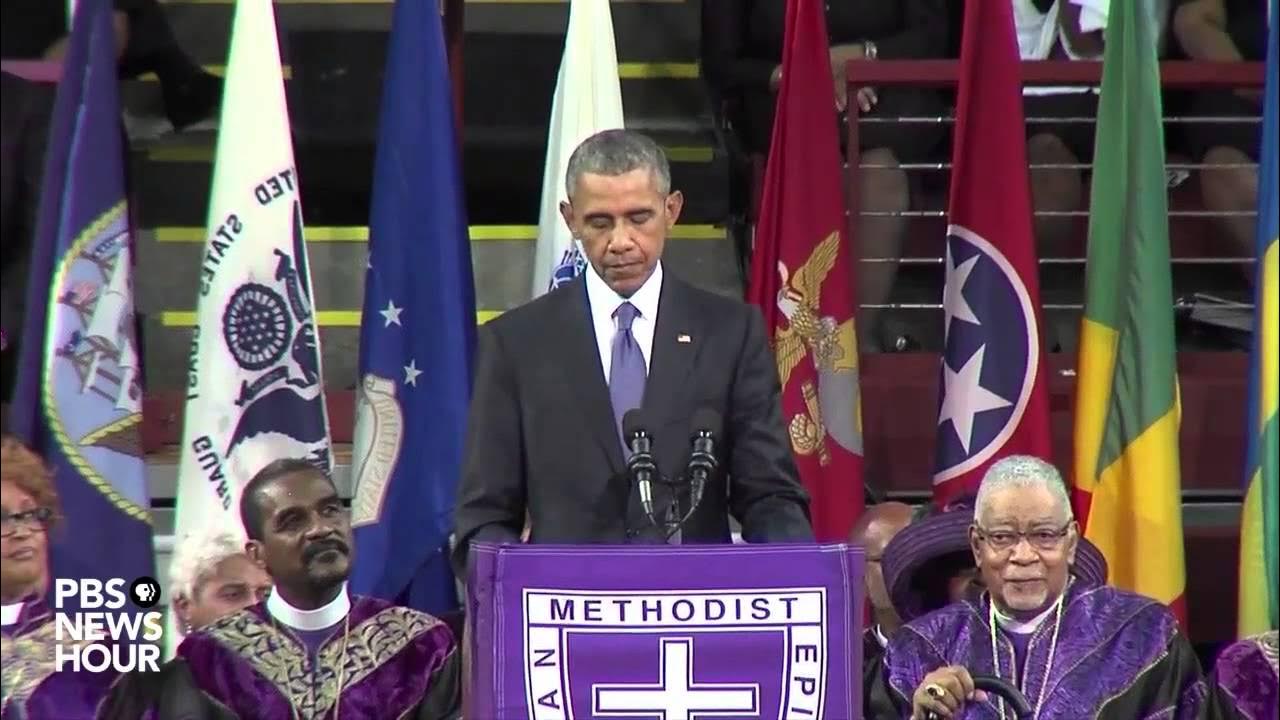 Watch President Obama deliver eulogy at Rev. Pinckney's funeral - YouTube