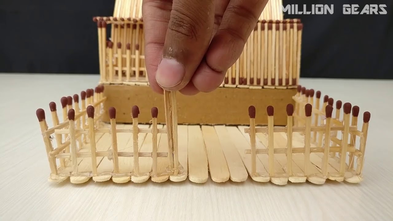 How to Make Match House Fire at Home Match Stick House - YouTube
