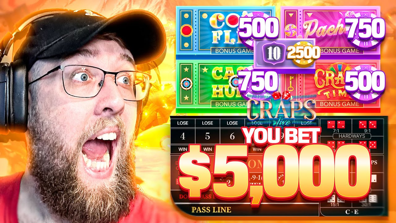 MY BIGGEST BETS ON CRAZY TIME & CRAPS LIVE GAME SHOWS! (INSANE ALL IN ...