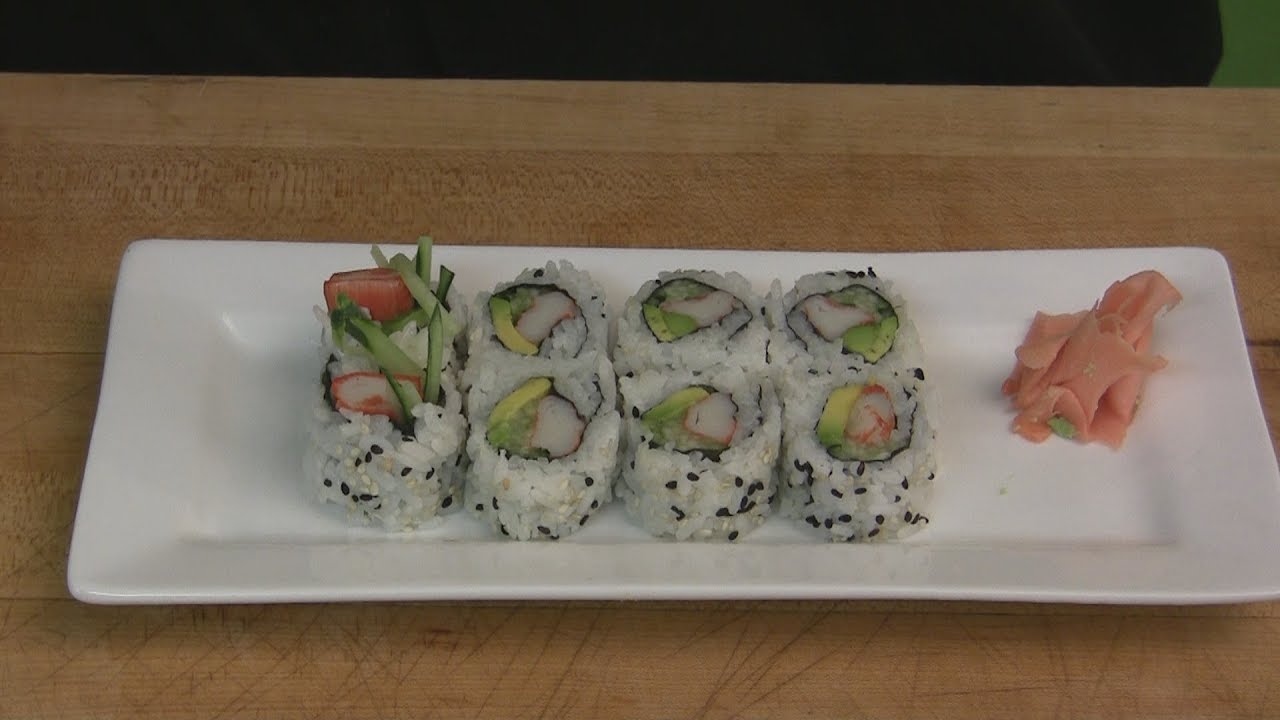 Inside Out Sushi Roll (California Roll) - YouTube