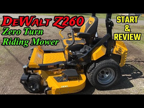 DeWalt Z260 ZERO TURN Mower Start & Review - YouTube