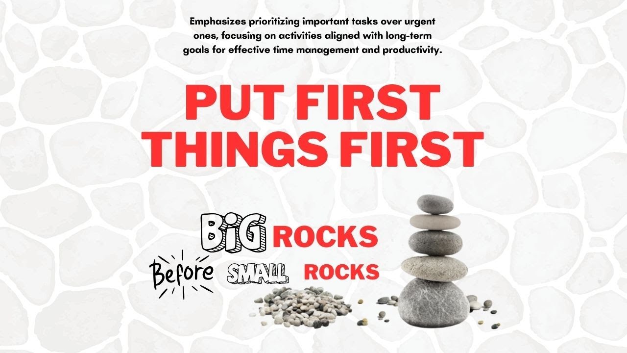 How to "Put First Thing First"? - YouTube