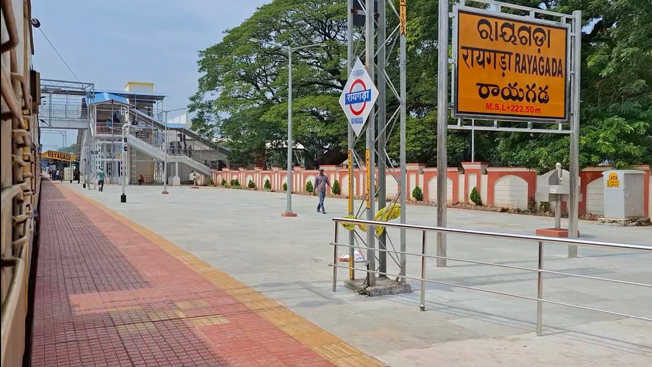 RAYAGADA RAILWAY STATION ON BOARD ARRIVING GNT-RGDA EXPRESS TRAIN - YouTube