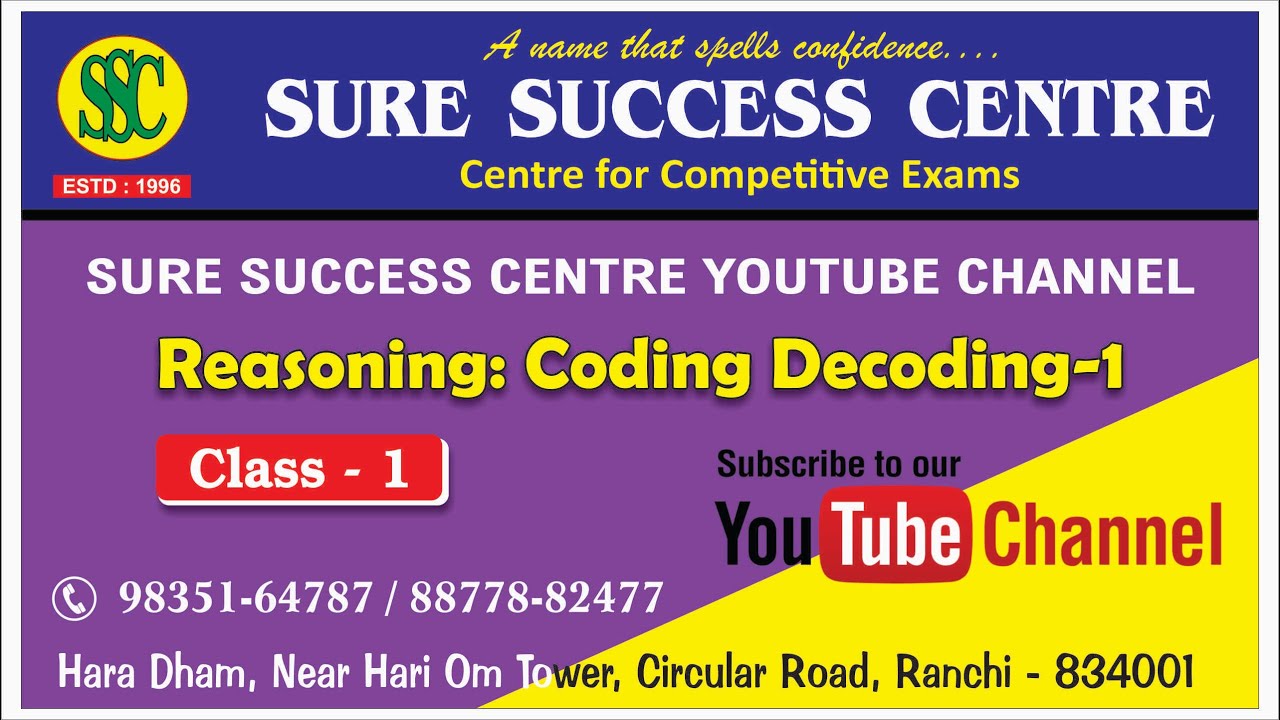 Class 1 Reasoning Coding Decoding 1 Youtube 2651