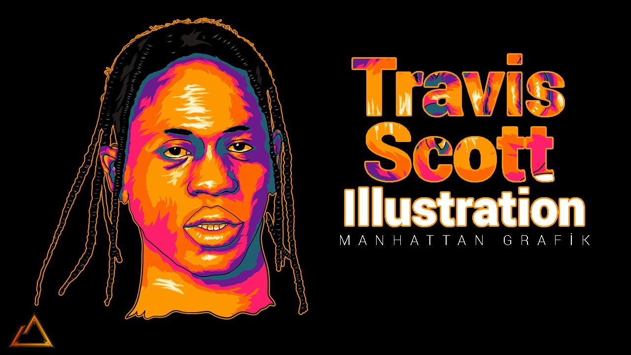 Travis Scott Illustration SHADING - (How to create Vector Art / Vexel ...