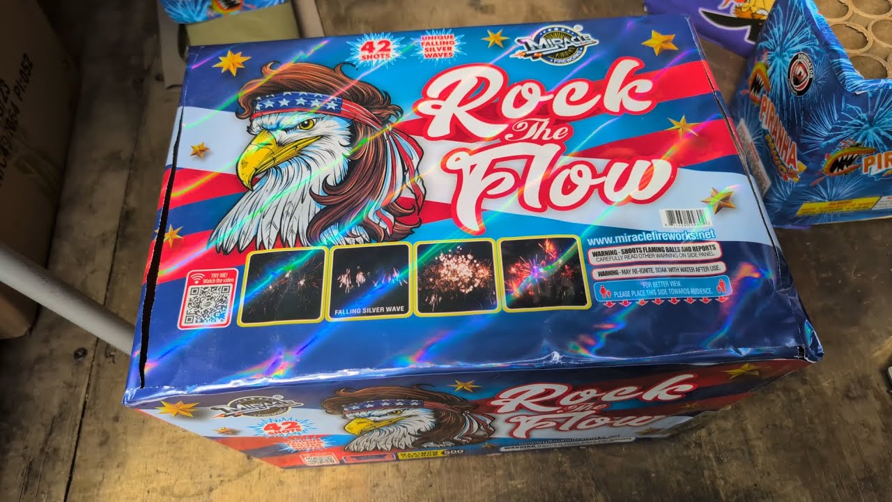 Miracle Fireworks - Rock the Flow 42shot 500gram ~4k 60fps~ - YouTube