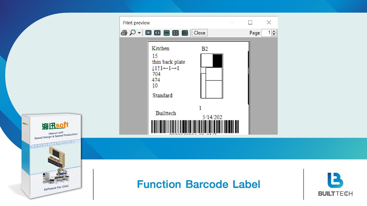 Haixun Soft : Function Barcode Label - YouTube