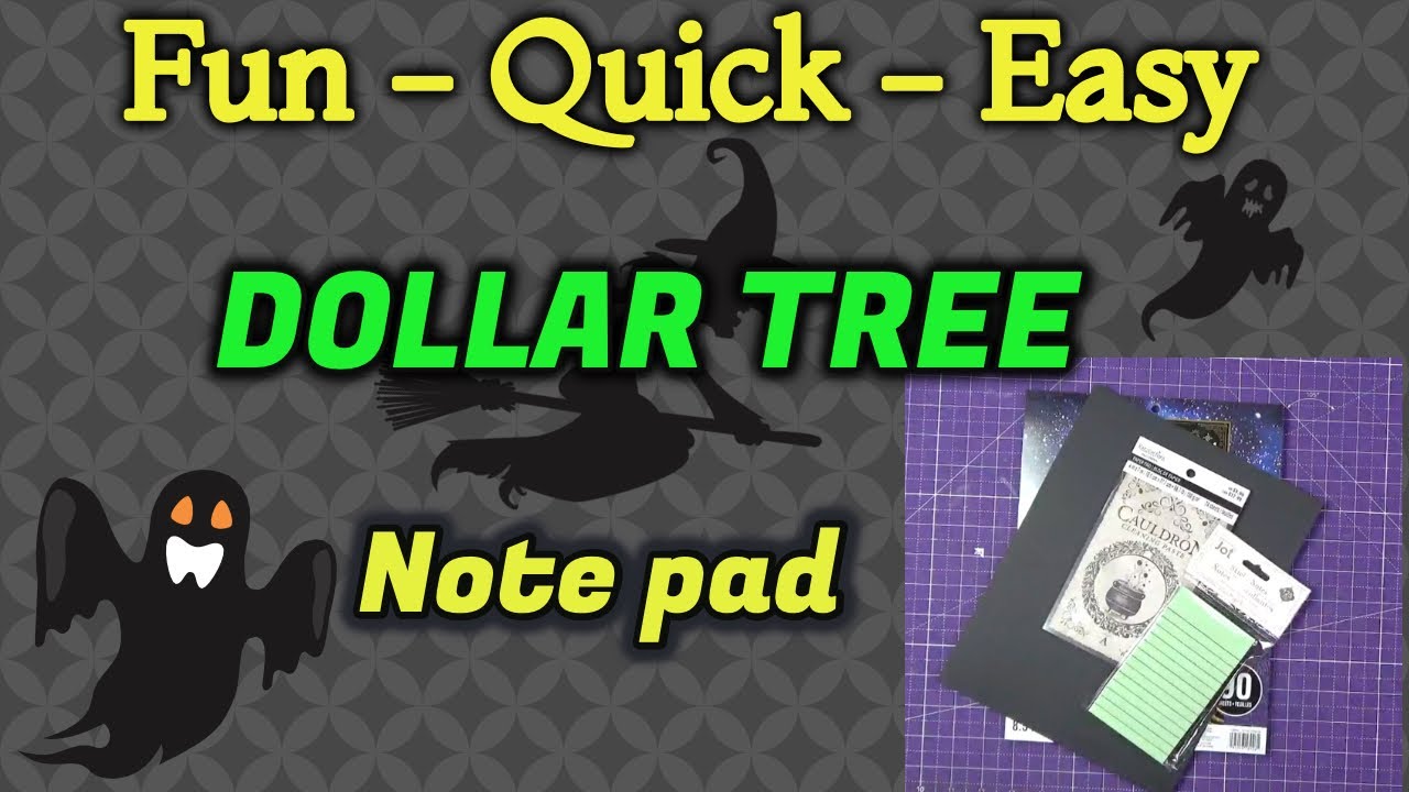Dollar Tree note pad cover for October - Halloween theme. - YouTube