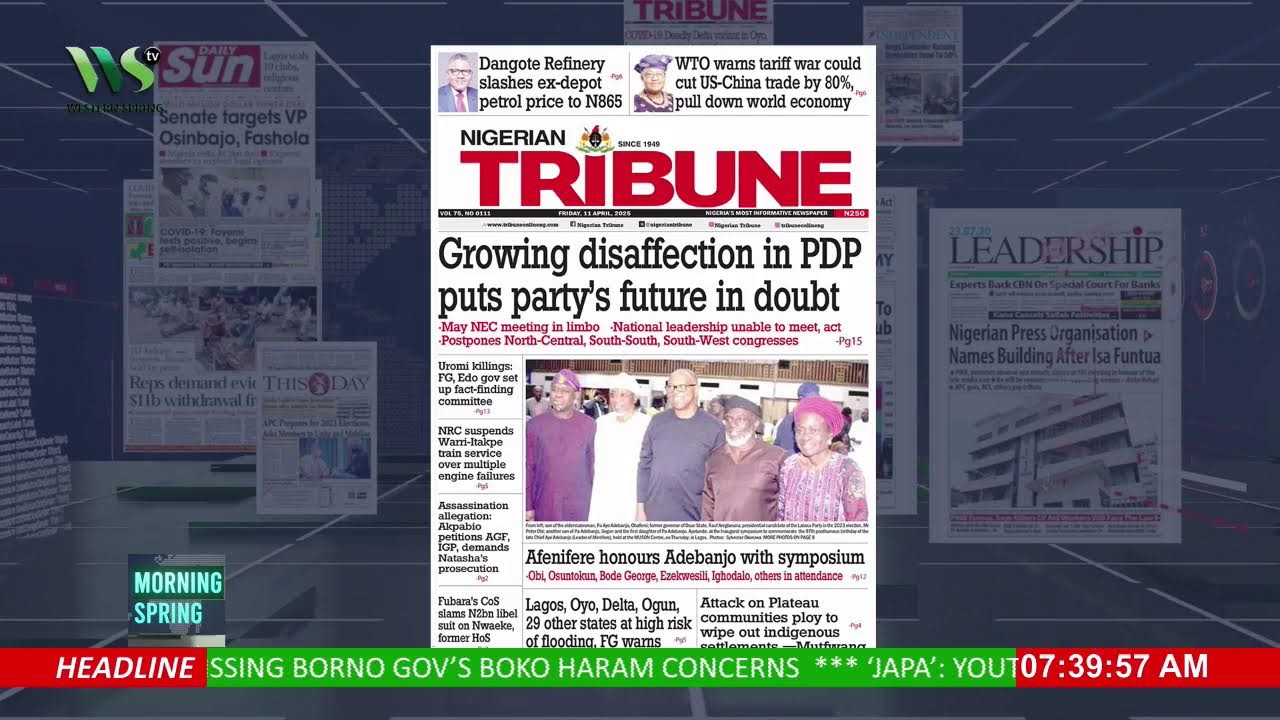 MORNING SPRING: NEWSPAPER REVIEW || 11-04-2025 - YouTube