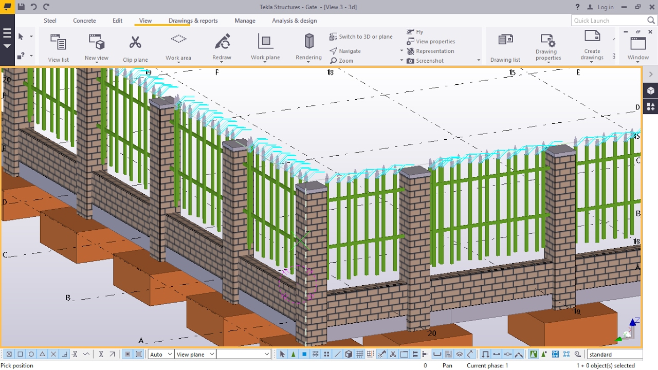 How to Create Picket Fence in Tekla Structures 2016i - YouTube