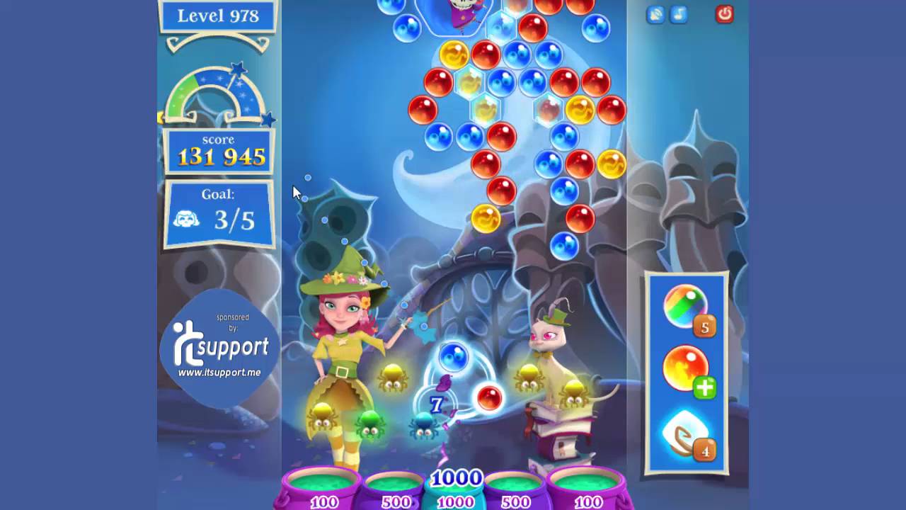 Bubble Witch Saga 2 Level 978 - YouTube