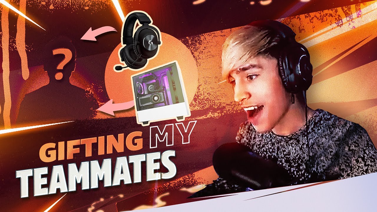 I GIFTED my random teammates..(gaming setup) - YouTube