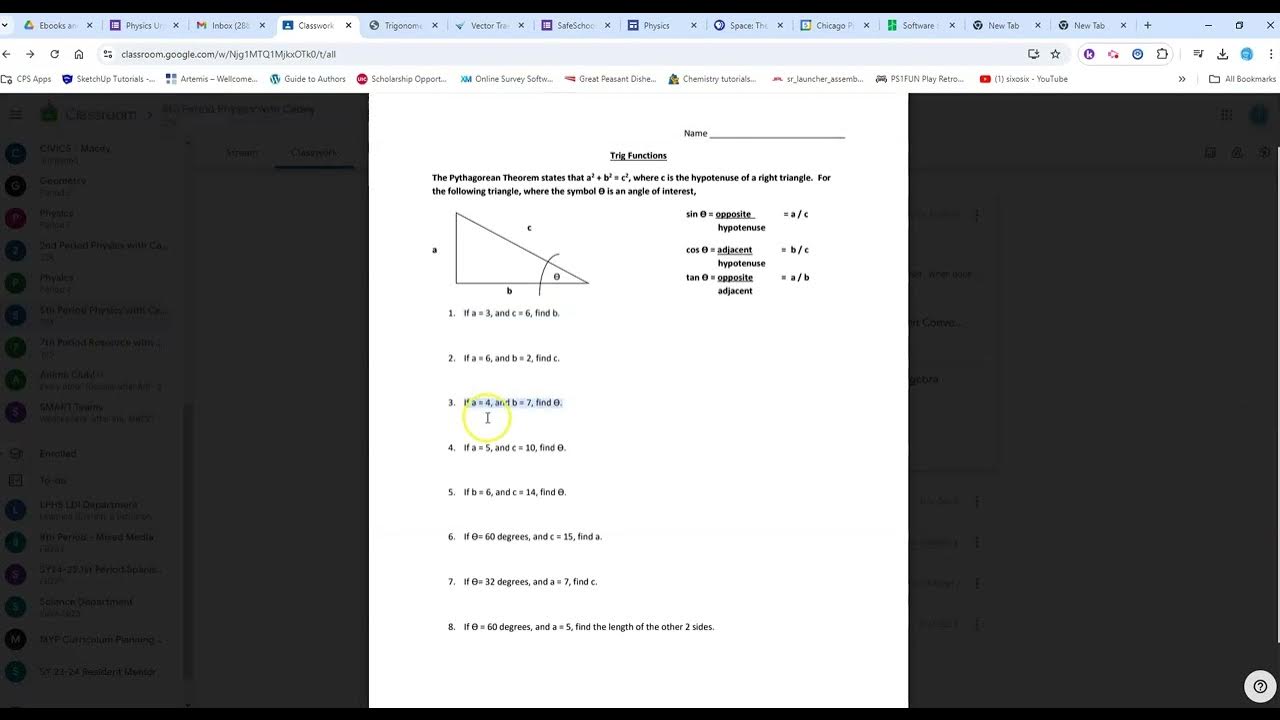 Trig Review for Physics - YouTube