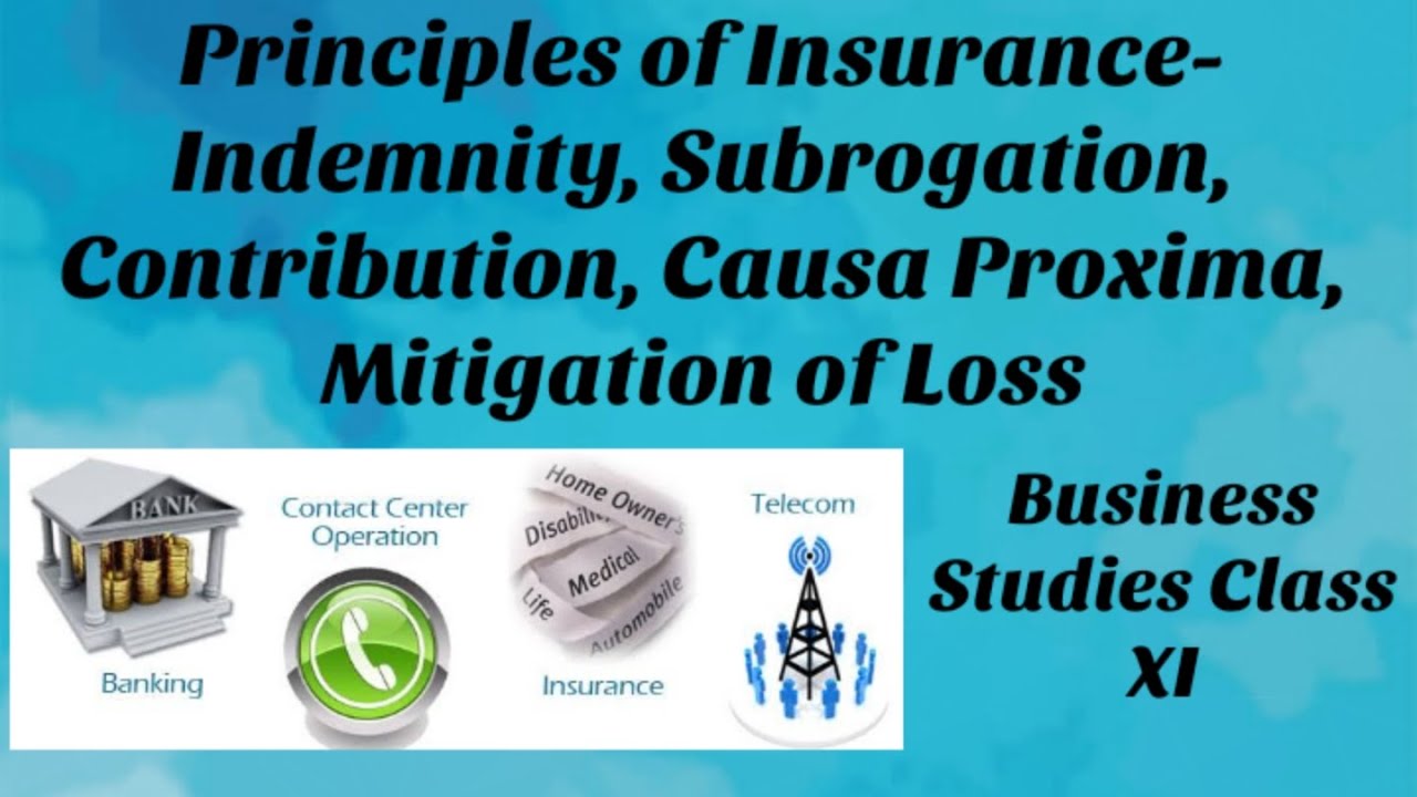 Principles of Insurance- Indemnity, Subrogation, Contribution, Causa ...
