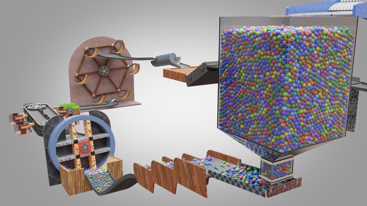 20,000 Colorful Balls Marble Run Loop animation V24 - YouTube