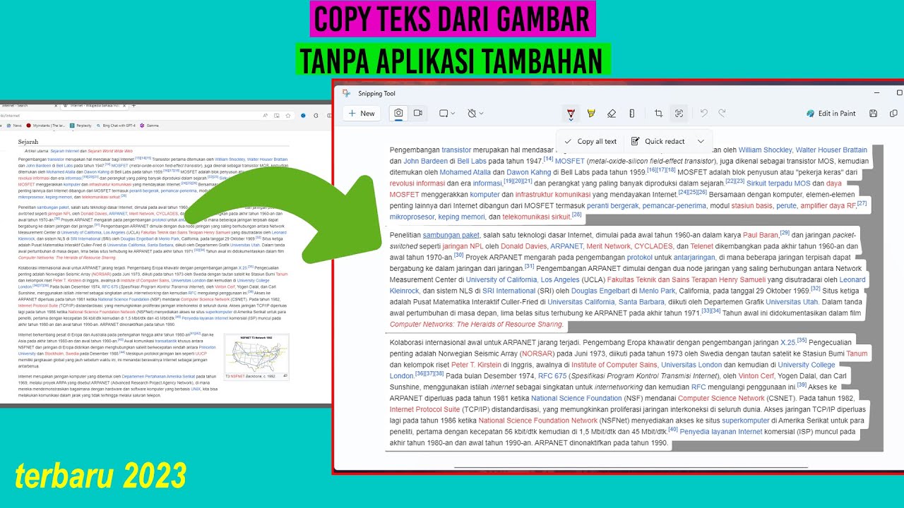 Cara Copy Text Dari Gambar di Windows 11 - YouTube