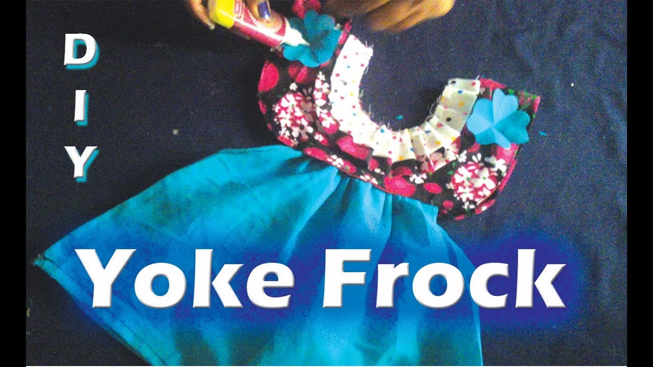 Yoke Frock Cutting and Stitching, KIDS Baby Cotton yoke FROCK DIY ...