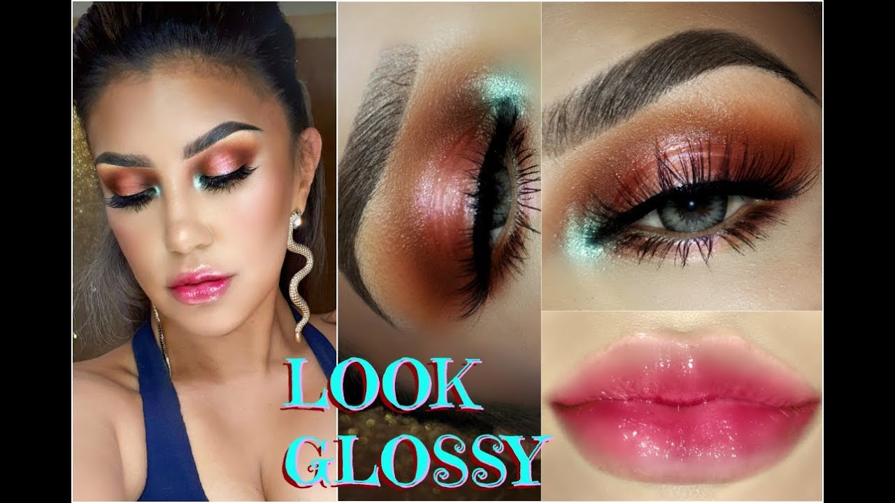 💦Maquillaje Efecto mojado /🌊 Glossy Makeup tutorial | auroramakeup - YouTube