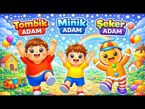 Şeker Adam 🍭 | Eğlenceli Çocuk Şarkısı 🎶 | Koşar, Zıplar, Güler