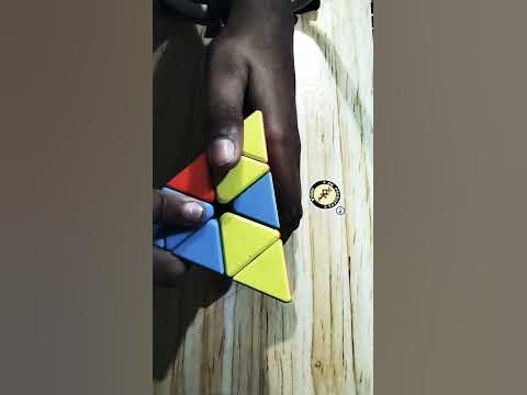 pyraminx cube last layer solve second case - YouTube