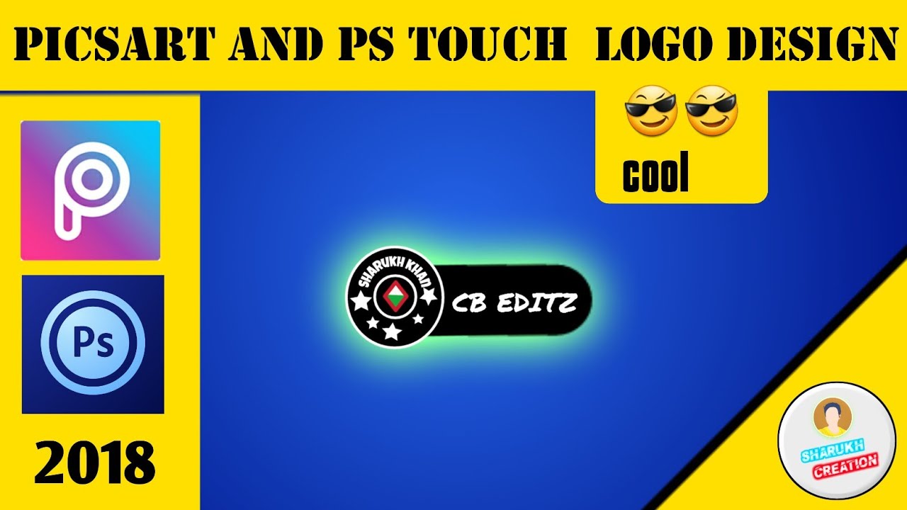 How to make glow cb edit logo | picsart logo | Sharukh creation | new ...