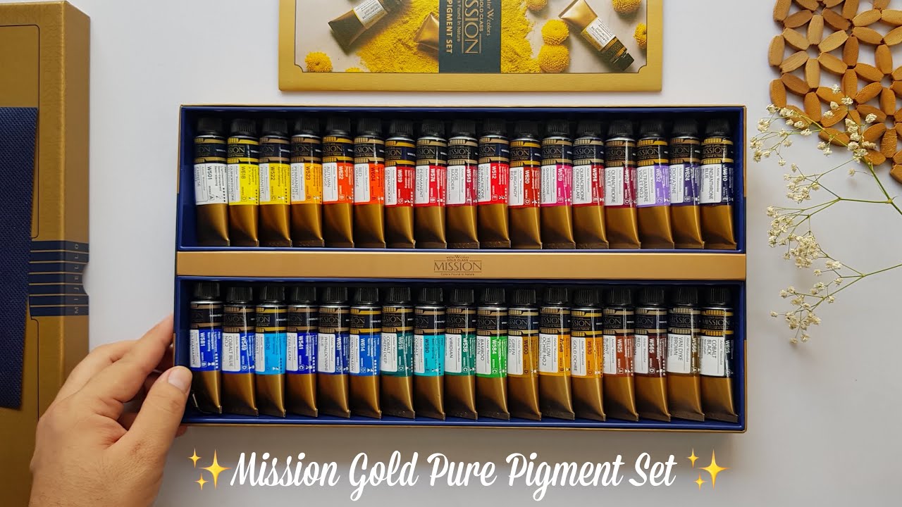 MISSION GOLD PURE PIGMENT SET (34x15ml) || Unboxing and First ...