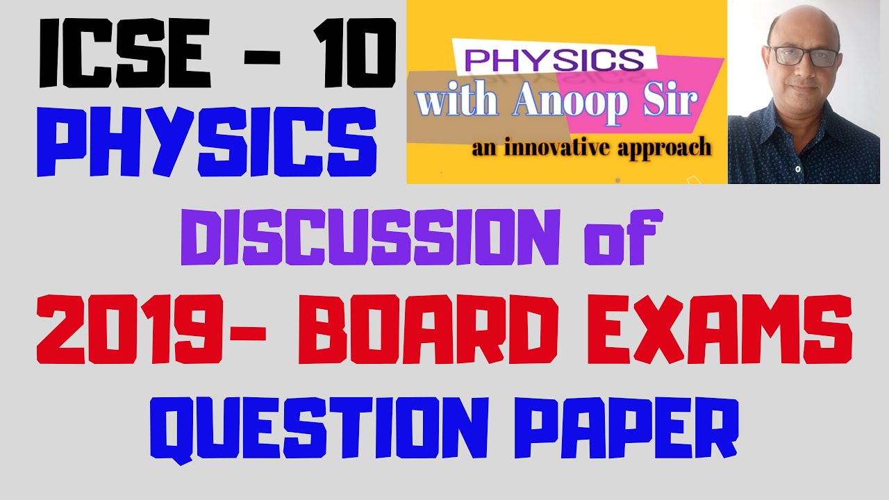 ICSE 10 BOARD EXAMINATION SOLVED QUESTION PAPER- 2019 - YouTube