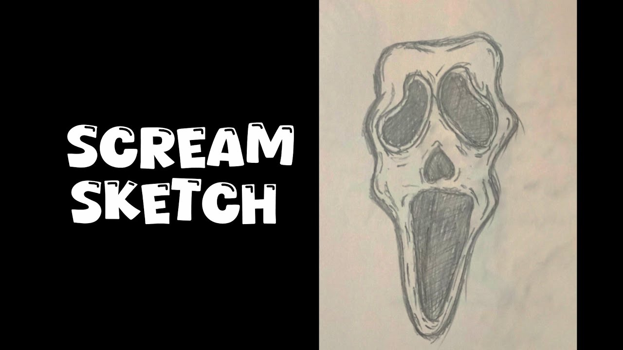 How to draw scream || scream drawing || classes for beginners day 19 ...