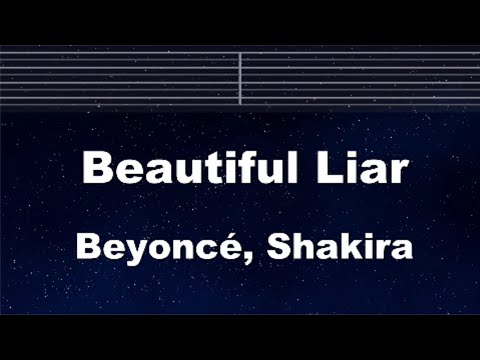 Practice Karaoke♬ Beautiful Liar - Beyoncé, Shakira 【With Guide Melody ...