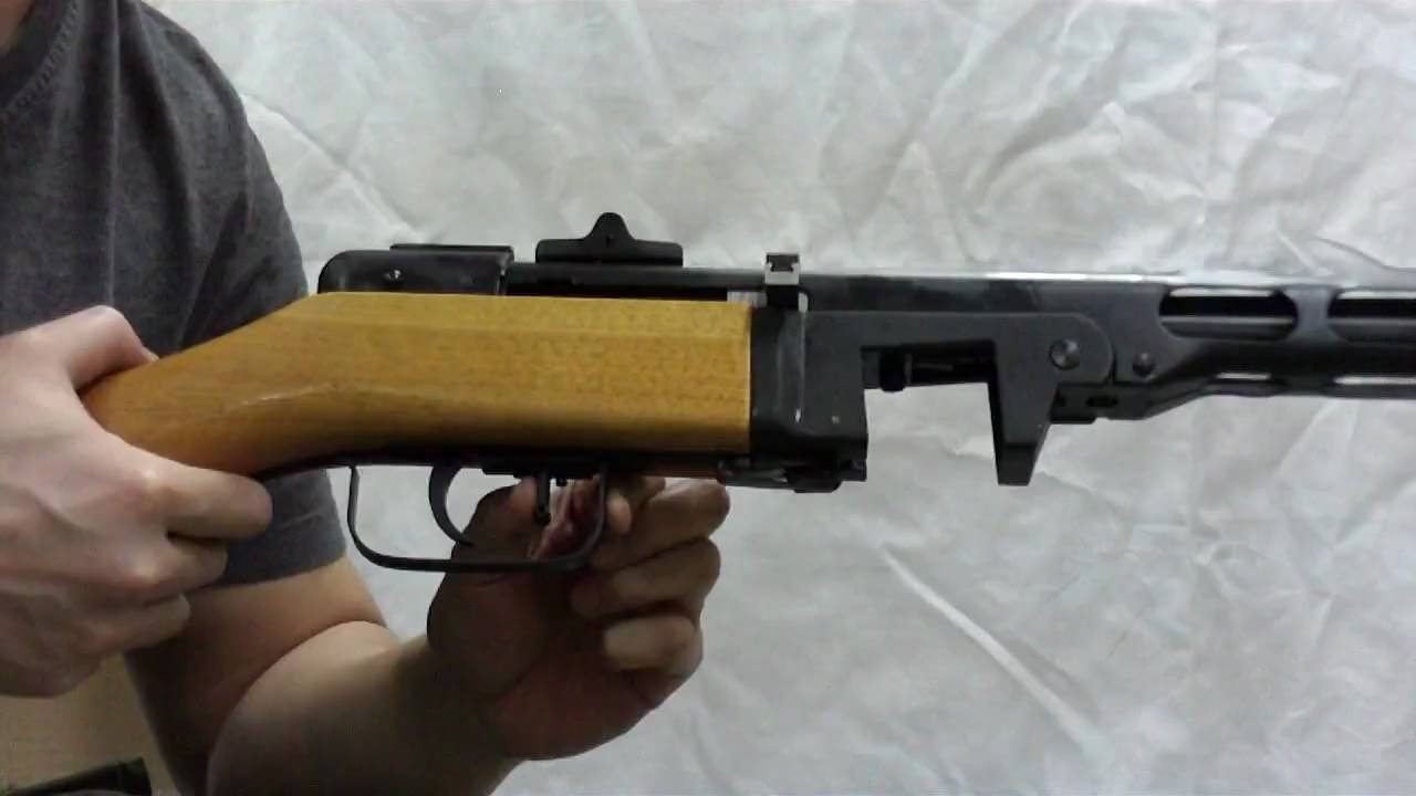 HP airsoft PPsh-41 AEG Selector action - YouTube