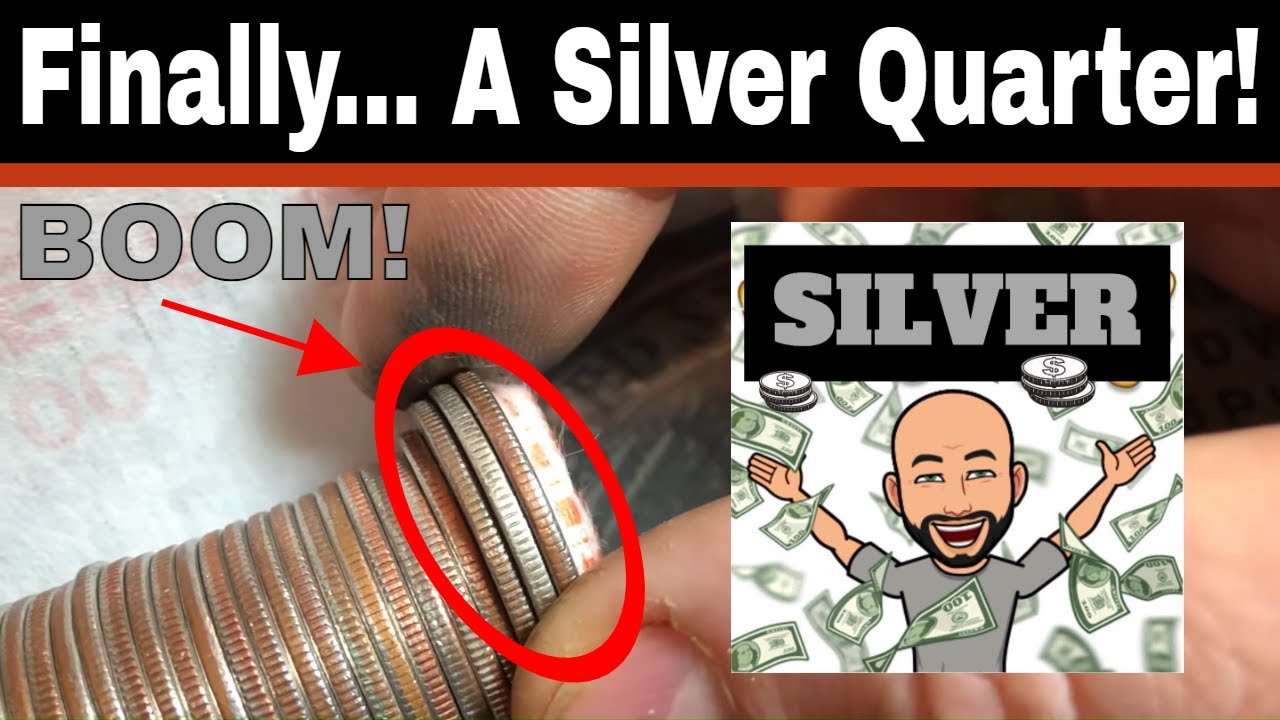 Coin Roll Hunting Quarters - Finally Found Silver! - YouTube
