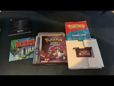 Nostalgamer 4K Unboxing Pokemon Ruby Version On Nintendo Game Boy Advance GBA UK PAL