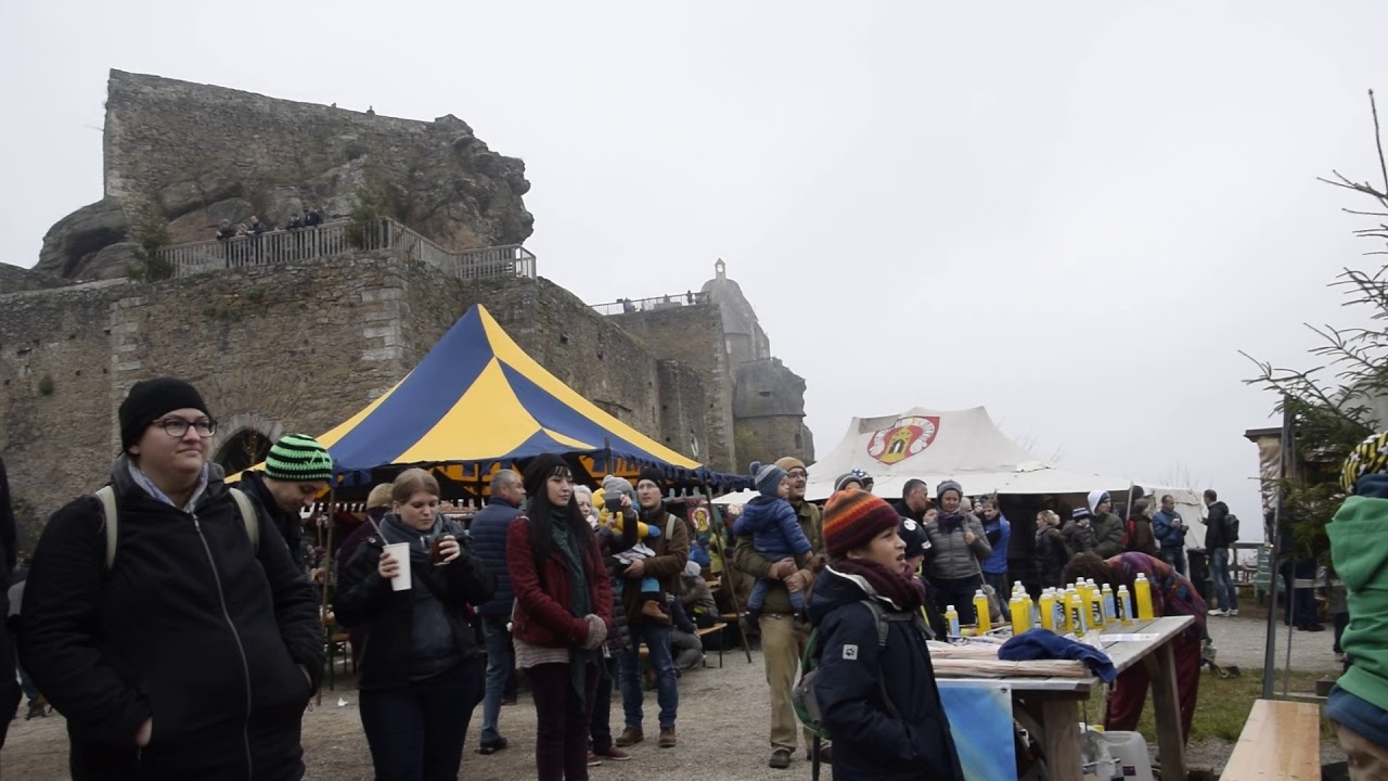 Weihnachtsmarkt Ruine Aggstein 2017 - YouTube
